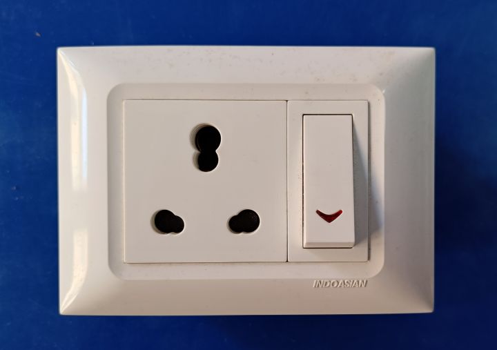 IndoAsian Elvira Power Socket 16A Switch and Socket with 3M Plate anf ...