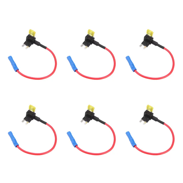 JINMY 6X 2-Insert Blade Fuse Adapter Voltage Tap for Automotive Fuses ...