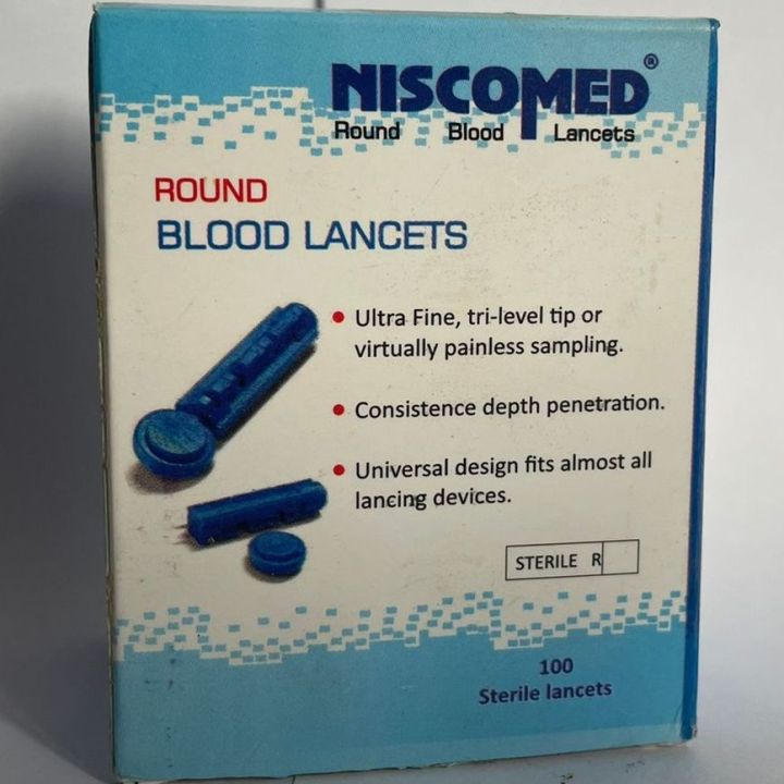 Niscomed Ultra fine Round Blood Lancet Glucometer-100 Lancets | Daraz ...