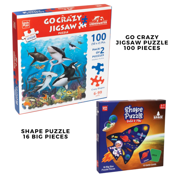 Unik Play Go Crazy Jigsaw Puzzle | Shape Puzzles For Ages 3 ...