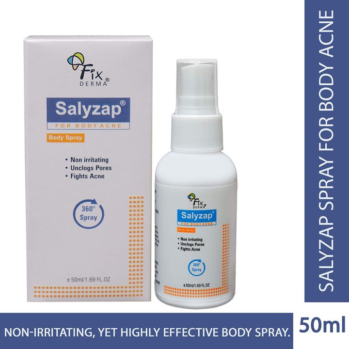 Salyzap Body Acne Spray, Mfg. By Fix Derma, 50Ml | Daraz.com.np