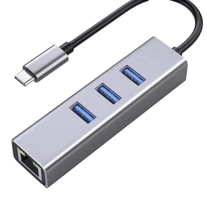 USB 3.0 HUB with RJ45 Gigabit Ethernet Port, USB C to Ethernet Adapter ...