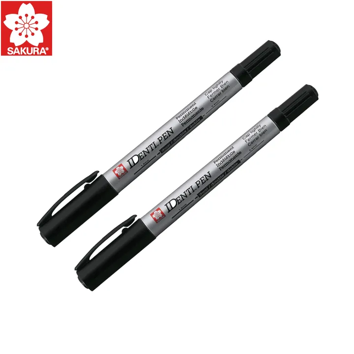 Sakura Identi Pen Dual Point Permanent Marker, Black (Pack of 2 ...