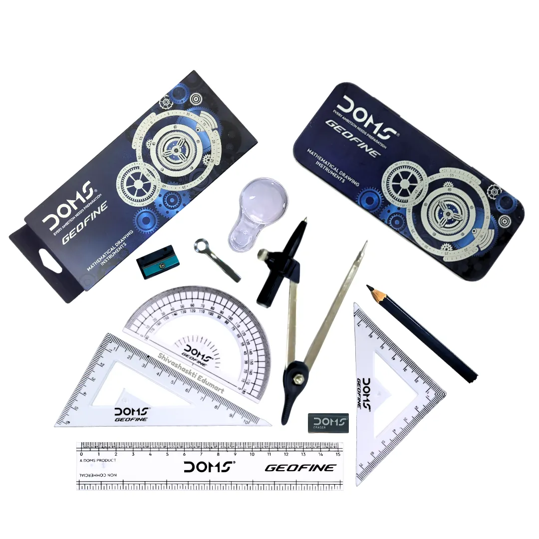 Doms Geofine | Mathematical Drawing Instruments | Set of 10 Geometry ...