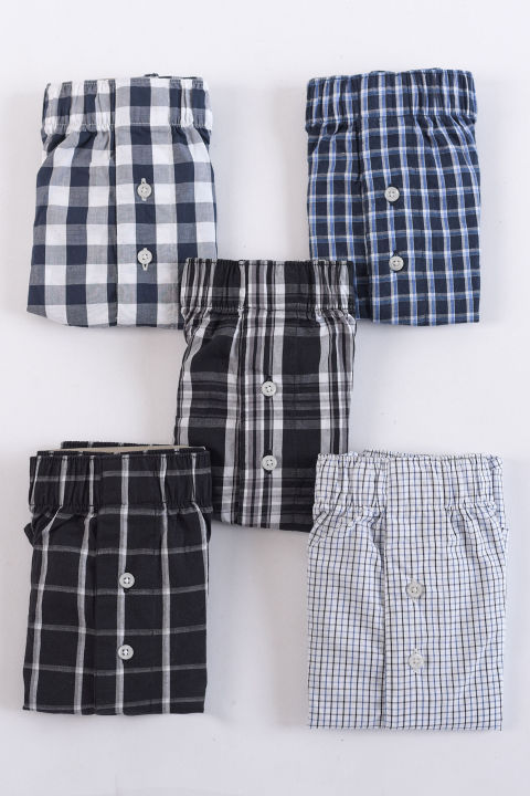 Cotton Check Boxer For Men (Pack of 5) | Daraz.com.np