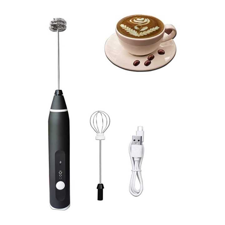 Hand Mixer With 3 Speed Adjustable And USB Rechargeable Foam Maker for ...
