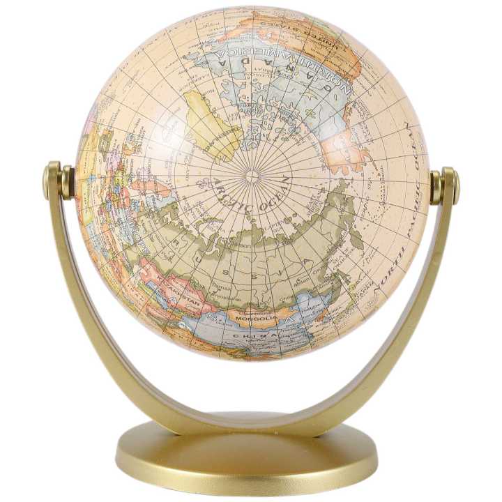 SRIWEN Retro Rotating World Globe Earth Antique Desktop Decor Geography ...