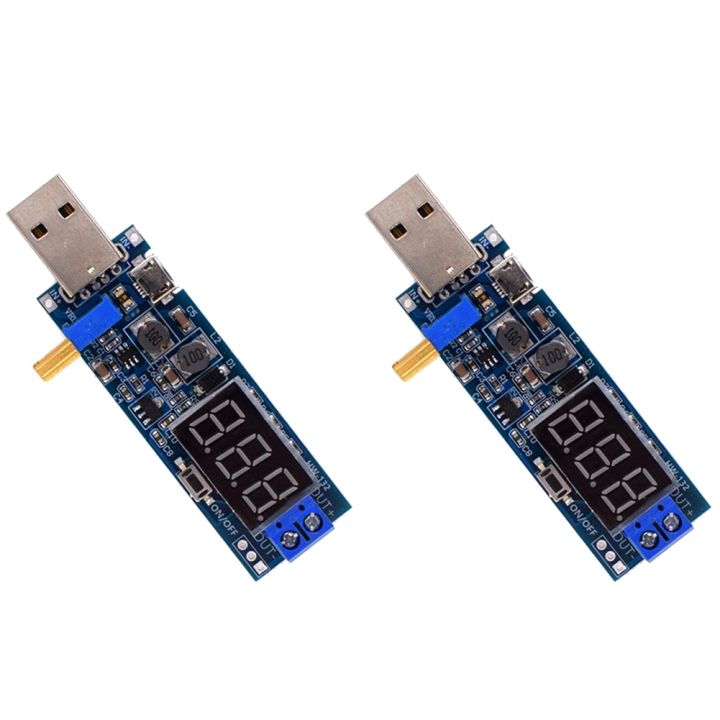 2X DC-DC 5V to 3.5V / 12V USB Step UP / Down Power Supply Module Adjustable Boost Buck Converter ...