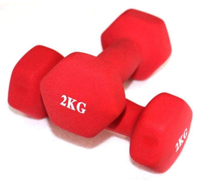 Dumbbell 2KG, Dumbbells Set Hex Shape Dumbbells/ Color May Be Different ...