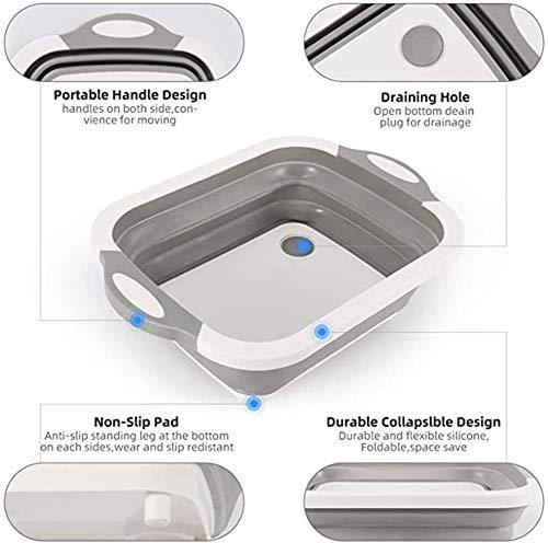 3 in 1 Multi Functional Silicon Based Kitchen Foldable Cutting ...