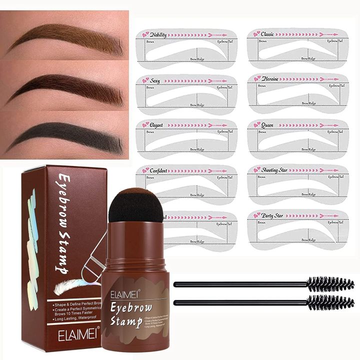 Eyebrow Stamp Stencil Kit,One Step Eyebrow Stamp Shaping Kit for ...