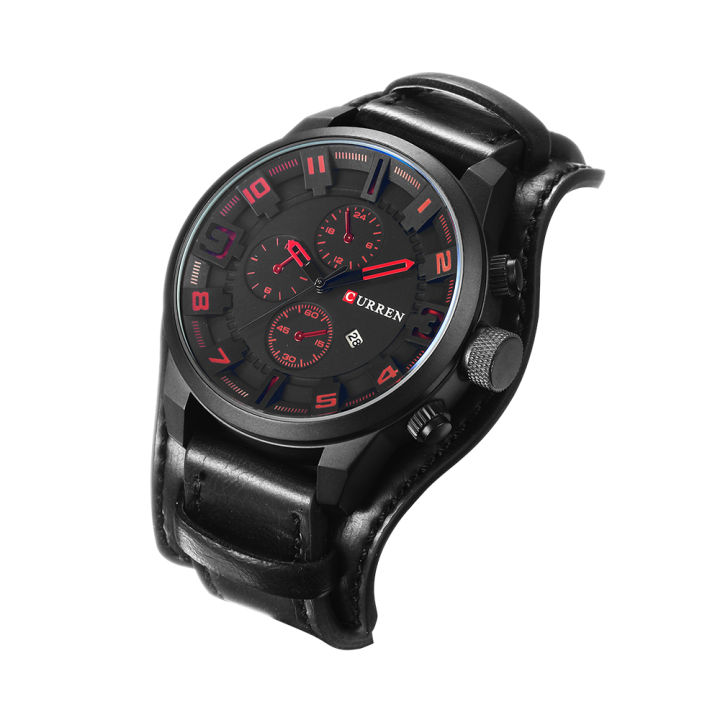 Fashion Casual Current Wristwatches Leather Strap Simple Male/Men ...
