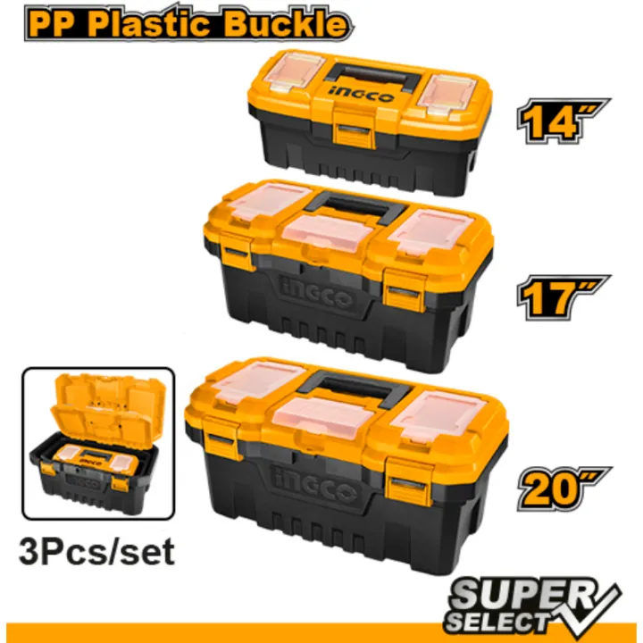 Ingco 3Pcs Plastic Tool Box Set PBXK0301 | Daraz.com.np
