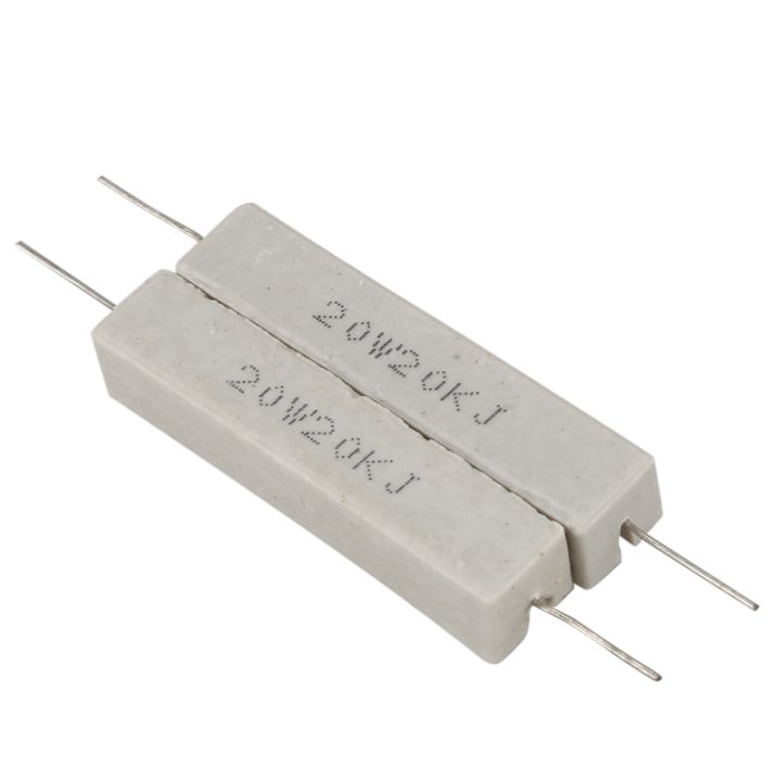 2x Wire Wound Ceramic Cement Resistor 20K Ohm 20W Watt | Daraz.com.np