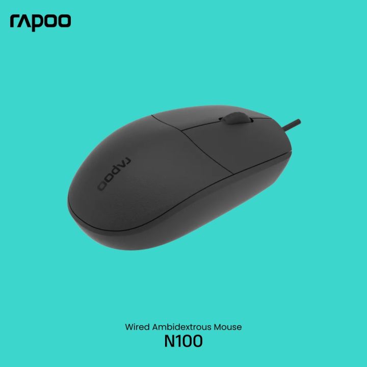 Rapoo N100 Wired Ambidextrous Mouse | Plug & Play | Daraz.com.np