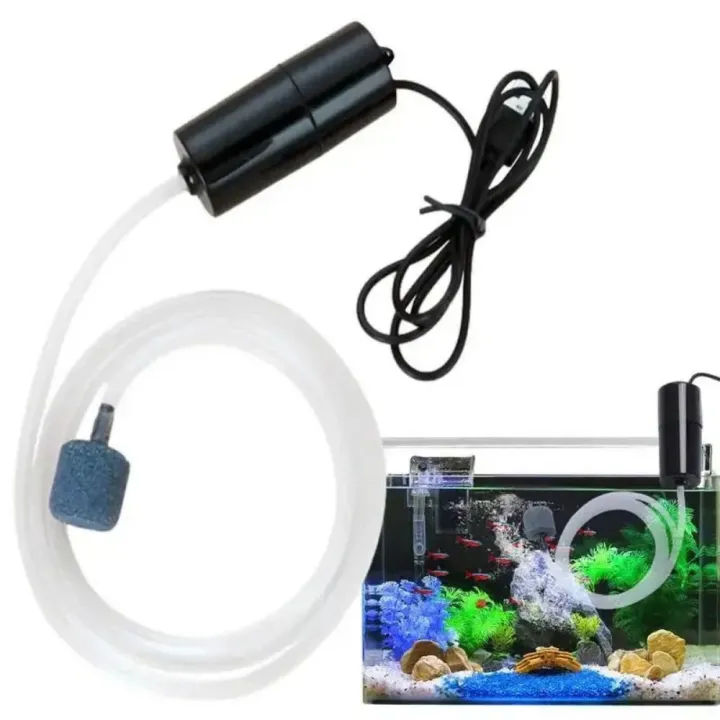 1Pcs New Silent Oxygen Air Pump Fish Tank Mini Small Air Compressor 5V ...