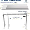 Double motor three-section lift inverted height adjustable table desk ...