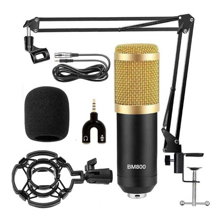 Bm-800 Pro Condenser Microphone Mic Studio Sound Recording With Stand ...