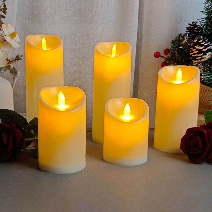 Creative LED Electronic Candle Plastic Warm Yellow Light Candle Lights ...