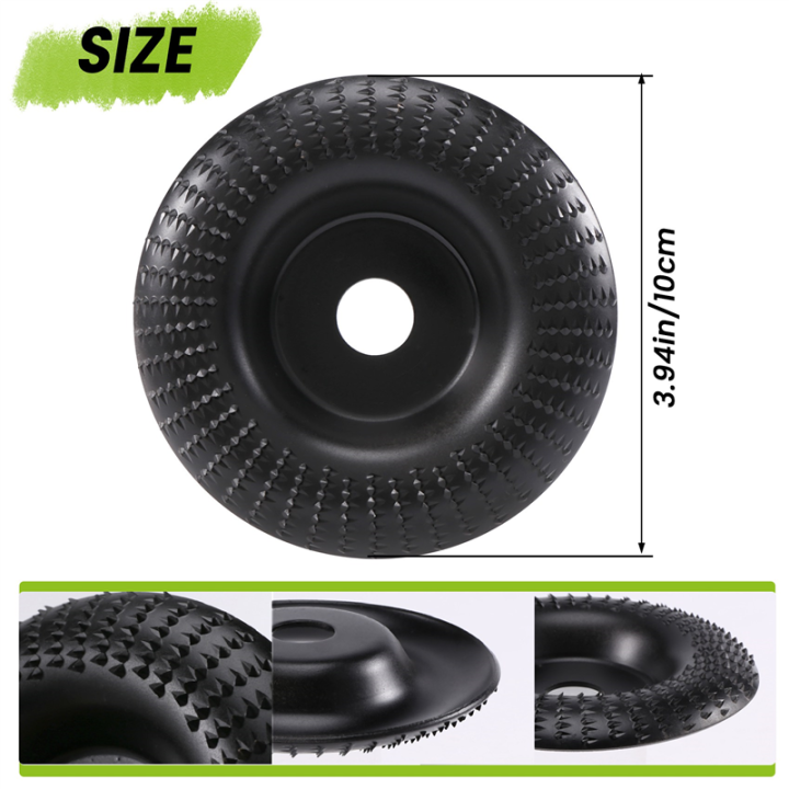 SptrryGrinder Wheel Disc 4 Inch Wood Shaping Wheel, Wood Grinding ...