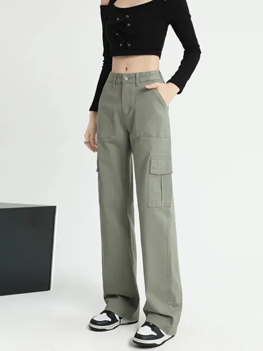 Side Pocket Design Cargo Pants For Women - Multicolor | Multisize ...