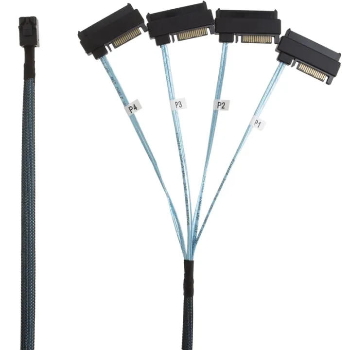 Internal Mini SAS SFF-8643 to (4) 29Pin SFF-8482 Connectors with SAS ...