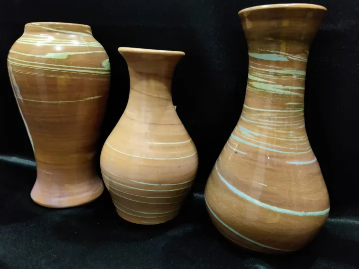 Three Piece Handmade Marble Pattern Vase | Daraz.com.np