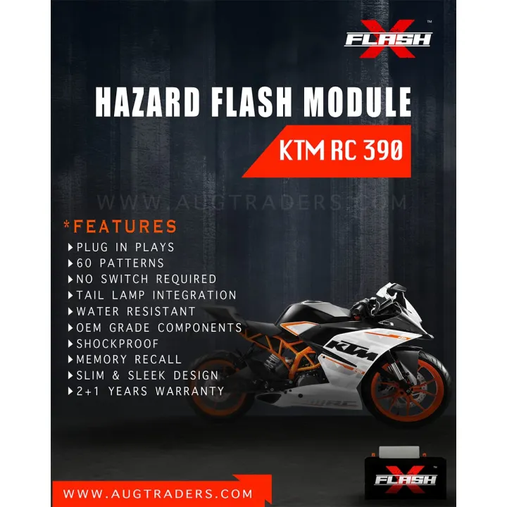 RaceDynamics Flash X Hazard Flash Module For KTM RC 390 (2012-2017 ...
