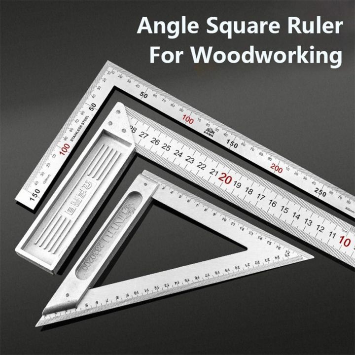 Professional Double Sided Scale Angle Square Ruler Measuring Tool 30 ...