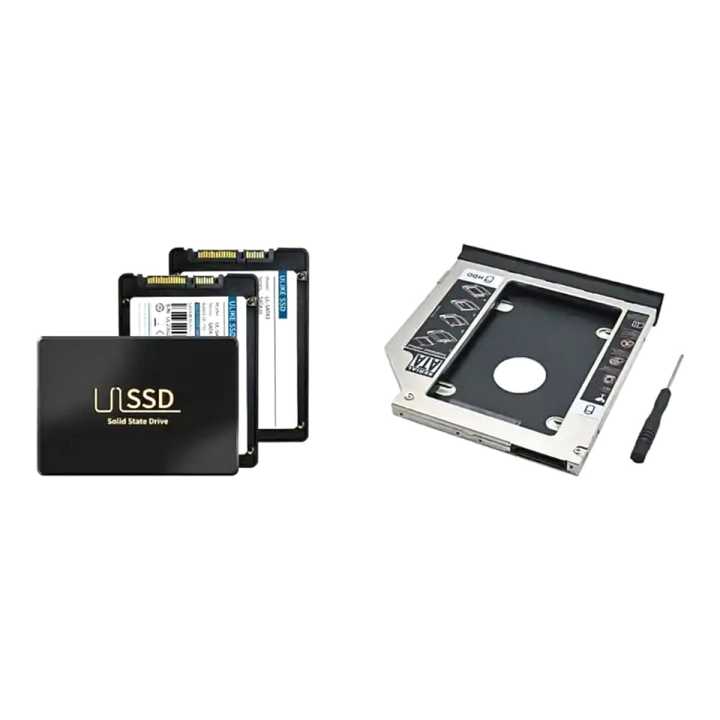 SSD SATA III 2.5-inch Interface With 9mm Caddy Combo Set 256 GB | Daraz ...