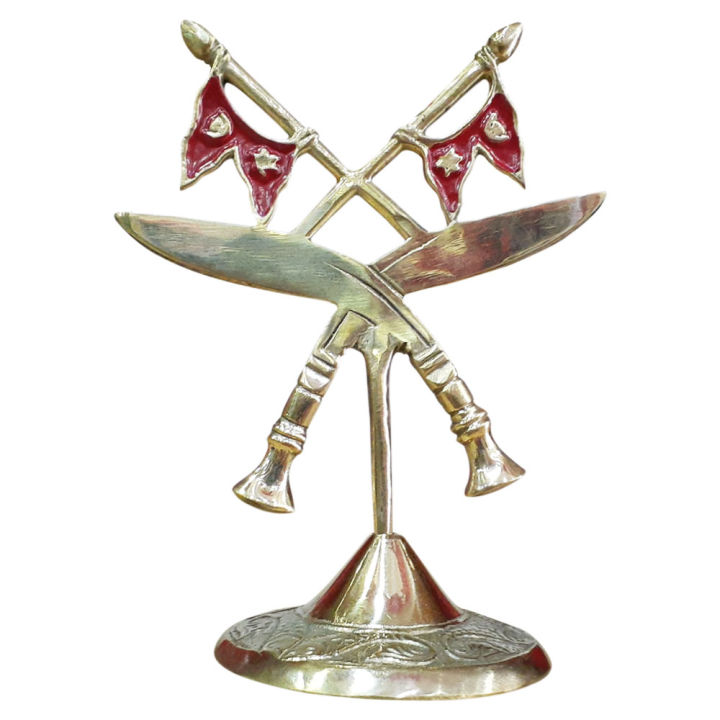 Metal Cross Khukuri with Nepal Flags from Udhami Ghar | Daraz.com.np