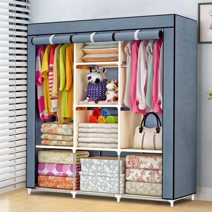 Portable Elegant Foldable Cloth Wardrobe Queen Daraz (Color May Vary ...