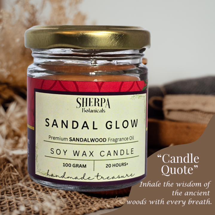 Sandal Glow Scented Soy Wax Candle – 100gm | Daraz.com.np