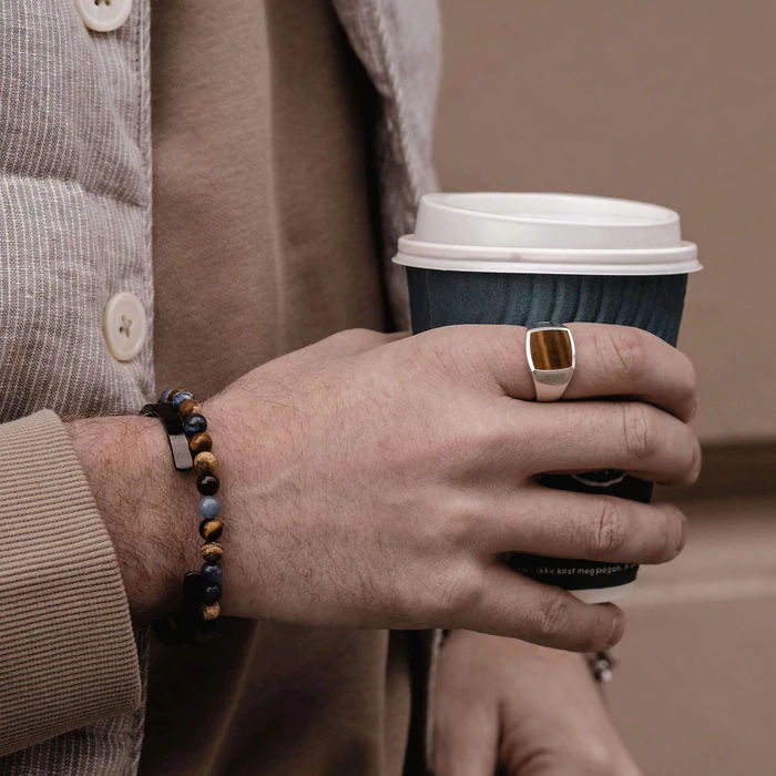 Pure Silver Tiger Eye Ring For Men | Daraz.com.np