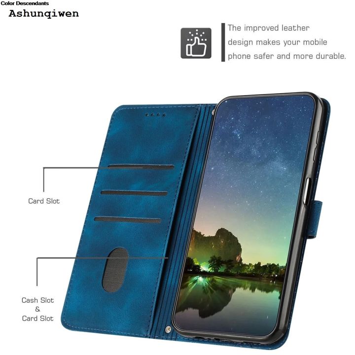Ashunqiwen For Infinix Hot 10 Play Case Flip Leather Wallet Phone Cover ...