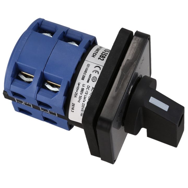 (COKP) 2X AC660V 25A 2-Pole 3-Position Momentary Plastic Rotary ...
