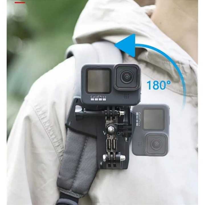 Go Pro Backpack Strap Mount, Adjustable Camera Shoulder Mount for GoPro ...