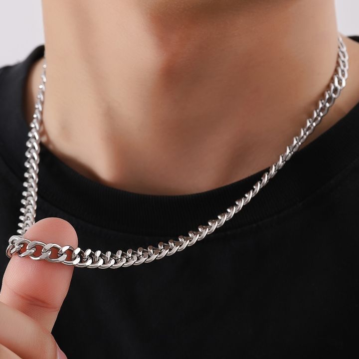 Simple Silver Chain For Men | Daraz.com.np