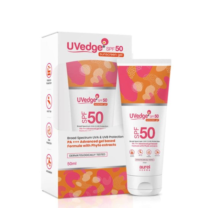 UVedge SPF- 50 Sunscreen Gel, 50ml | Daraz.com.np