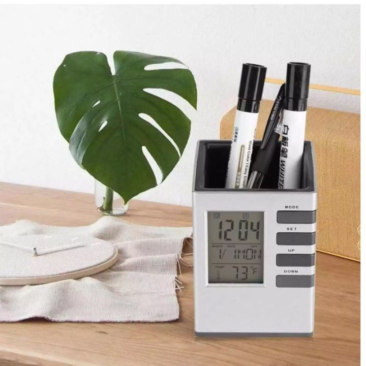 Pen Holder With Digital Clock | Daraz.com.np