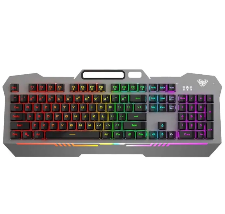 F3010 Wired Gaming Keyboard 26 Keys Anti-Ghosting Ergonomic Metal Panel ...