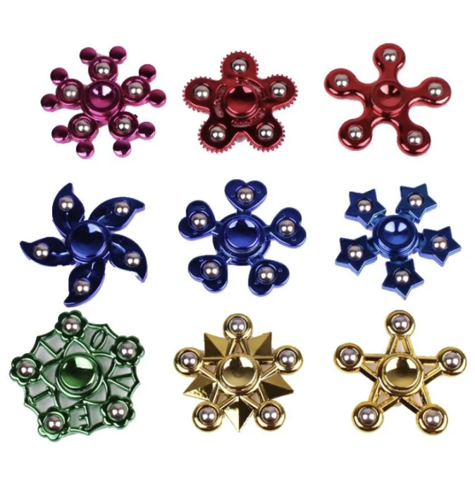 Chrome Metal ColorFul Fidget Spinner With Smooth And Longer Rotation ...