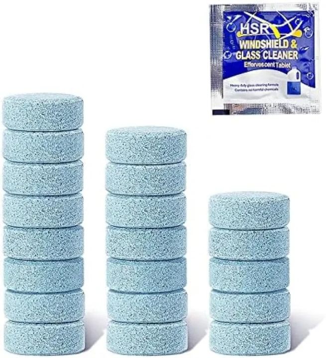 20 Pieces Windshield Glass Washer Tablets - Effervescent Cleaning for ...