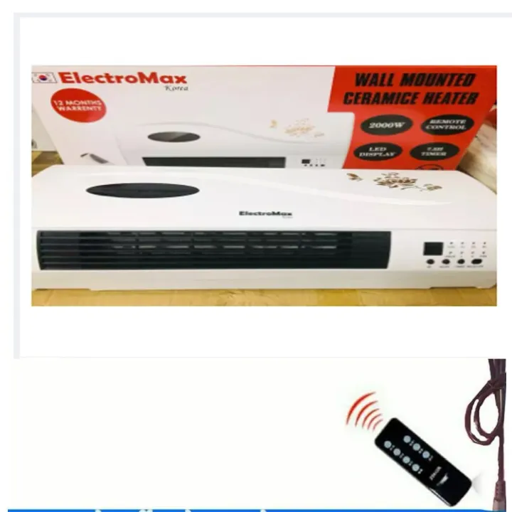 Electromax Wall Mounted Ceramic Heater With Fan Space Heating Air ...