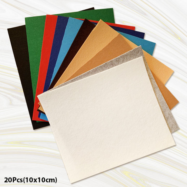 Nonwoven Felt Fabric 10x10cm Patchwork Cloth Bundle for Kids ...