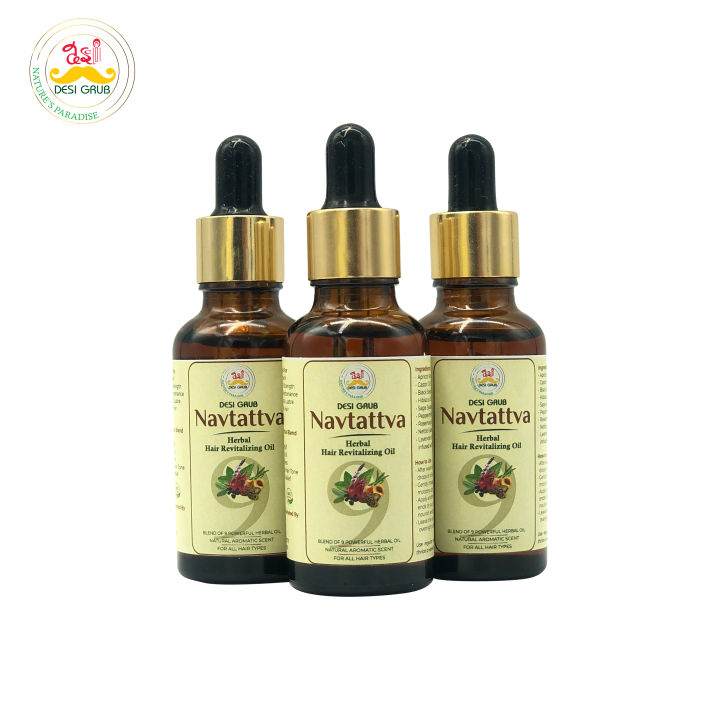 Desi Grub Navtattva Hair Revitalizing Oil 30ml | Hair Growth ...