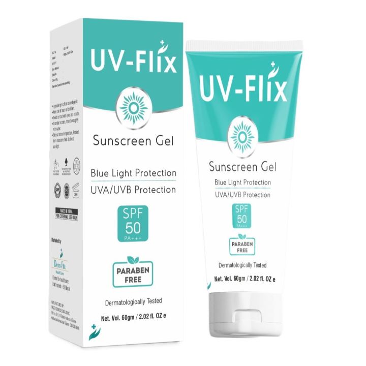 UV-Flix Sunscreen Gel spf 50, 60gm | Daraz.com.np
