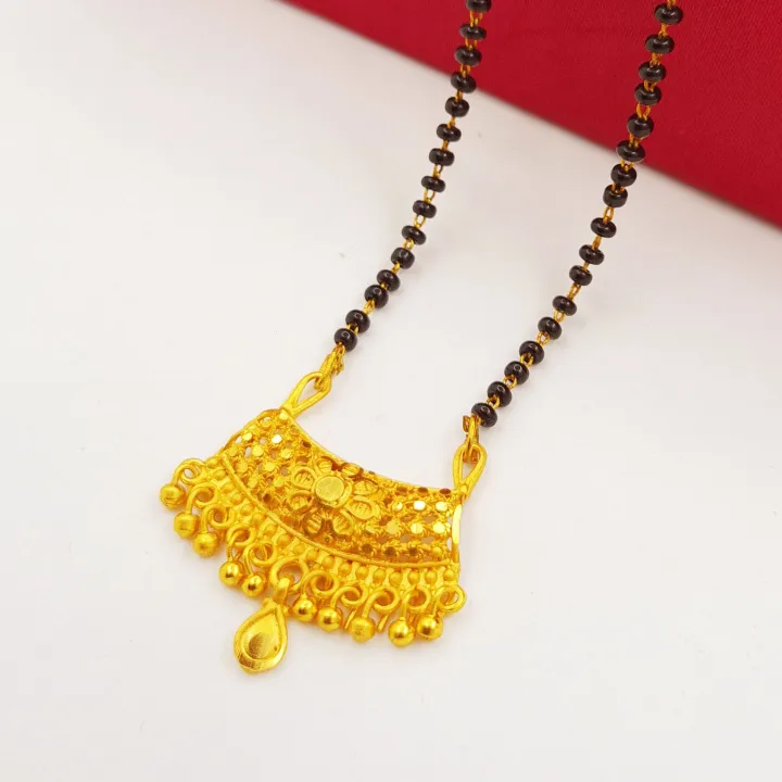 Panchadhatu Chain Lari Necklace With Gold Plated Pendant Mangalsutra ...