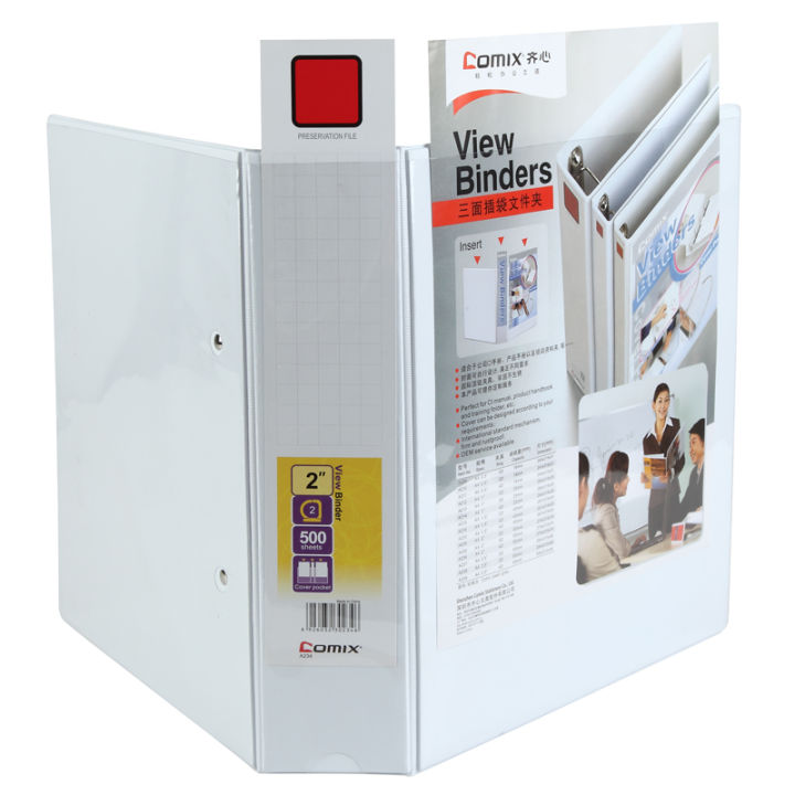 Comix View Binder, 2inch 2D Ring A4 Binder(A 234) with 500 Sheets ...