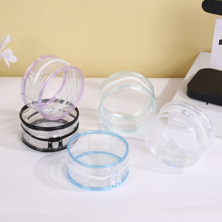 Round Pvc Storage Pouch Mystery Box Thicken Transparent Storage Case ...